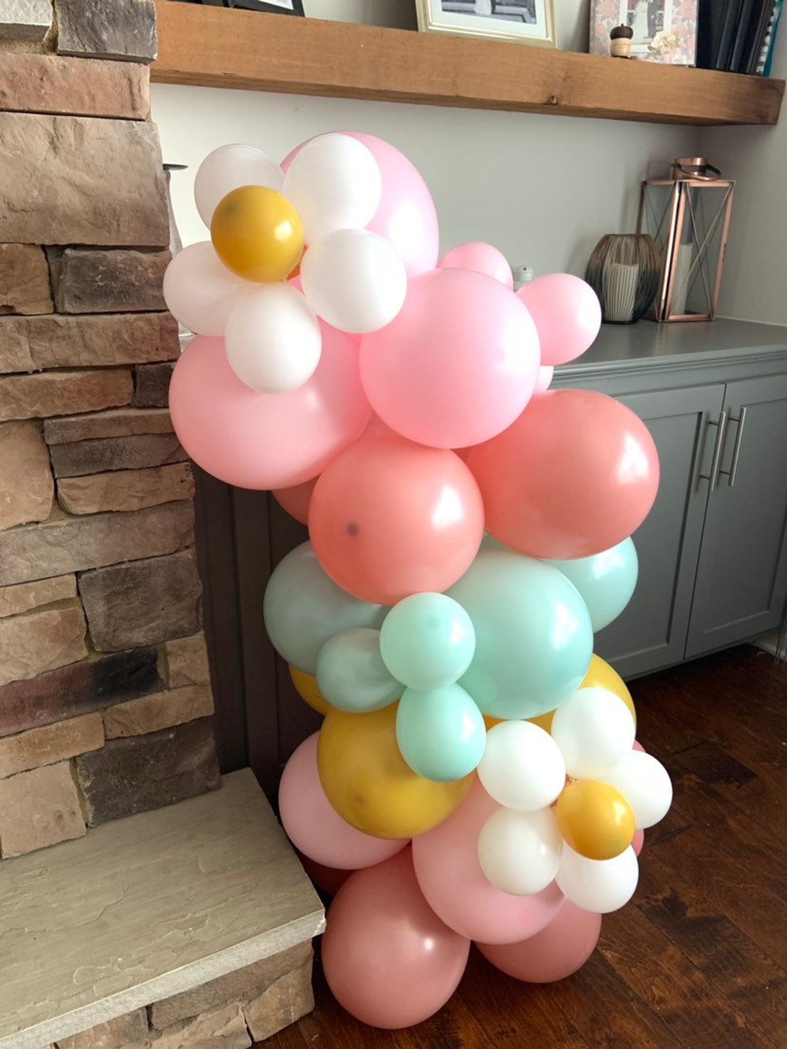 Boho Balloon Garland Daisy Balloons Boho Rainbow Baby Shower - Etsy