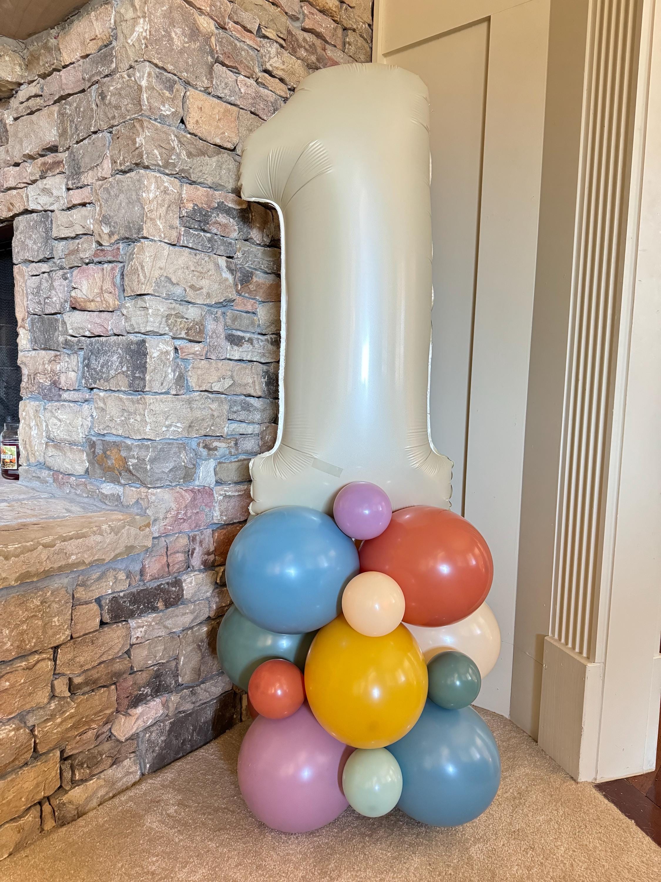 Boho Rainbow Balloon Tower Kit | Boho First Birthday Balloon Tower ...