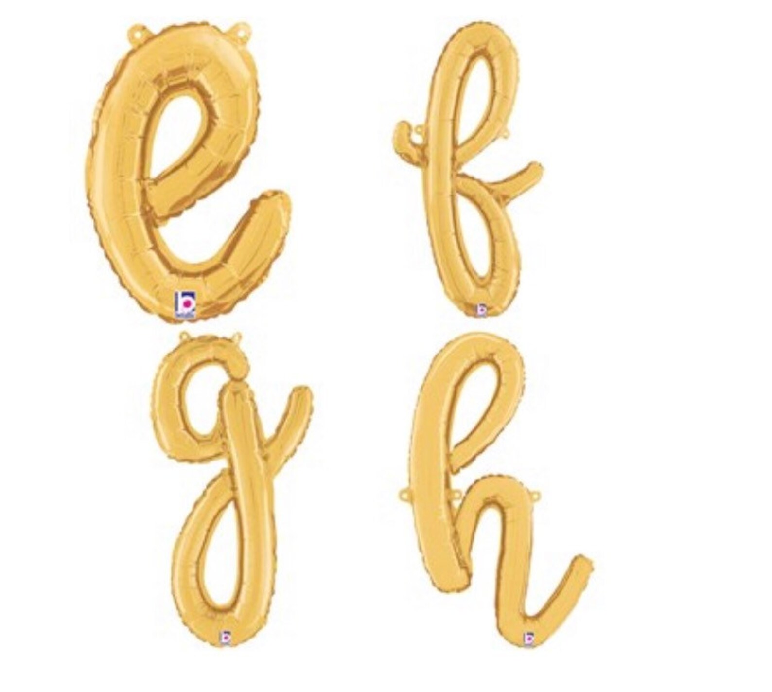 Gold Script Balloon Letters Custom Script Balloons Gold | Etsy