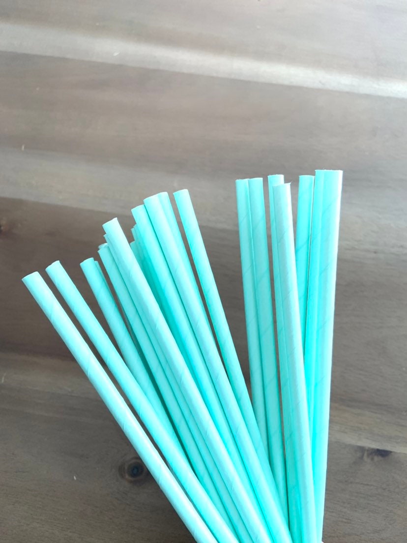 Mint Straws | Mint Party Decor | Mint First Birthday Party | Mint ...
