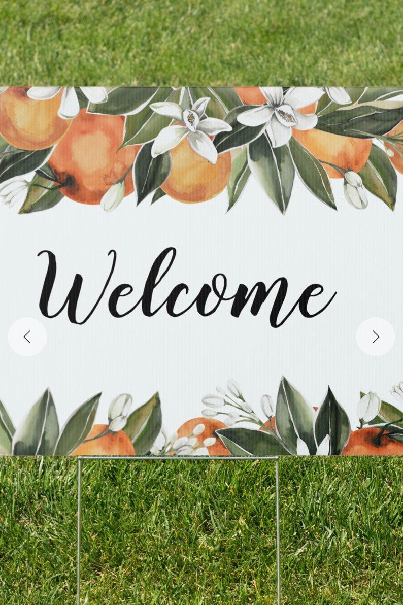 Citrus Welcome Sign Citrus Bridal Shower Little Cutie Baby - Etsy