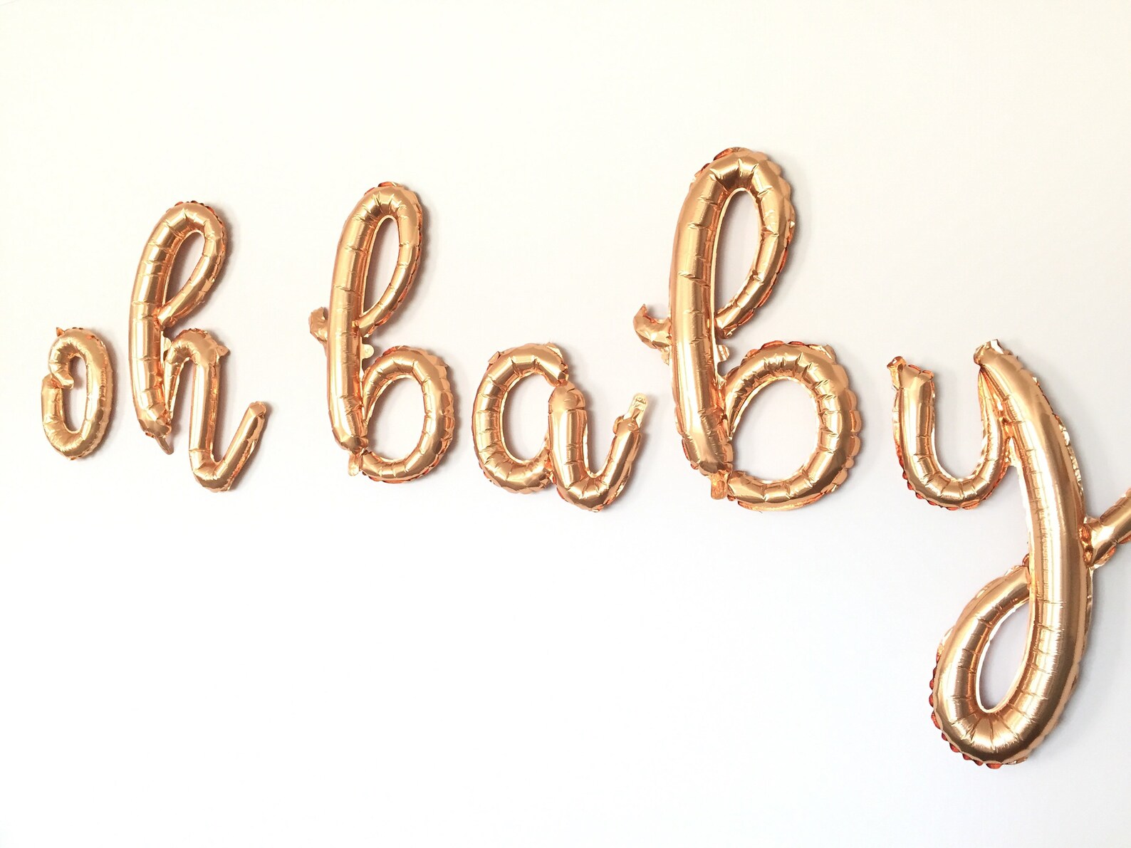 Oh Baby Balloons Gold Baby Shower Decor Gold Oh Baby Sign - Etsy
