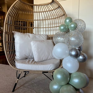 Silver Sage Balloon Garland | Sage and Silver Bridal Shower Decor ...