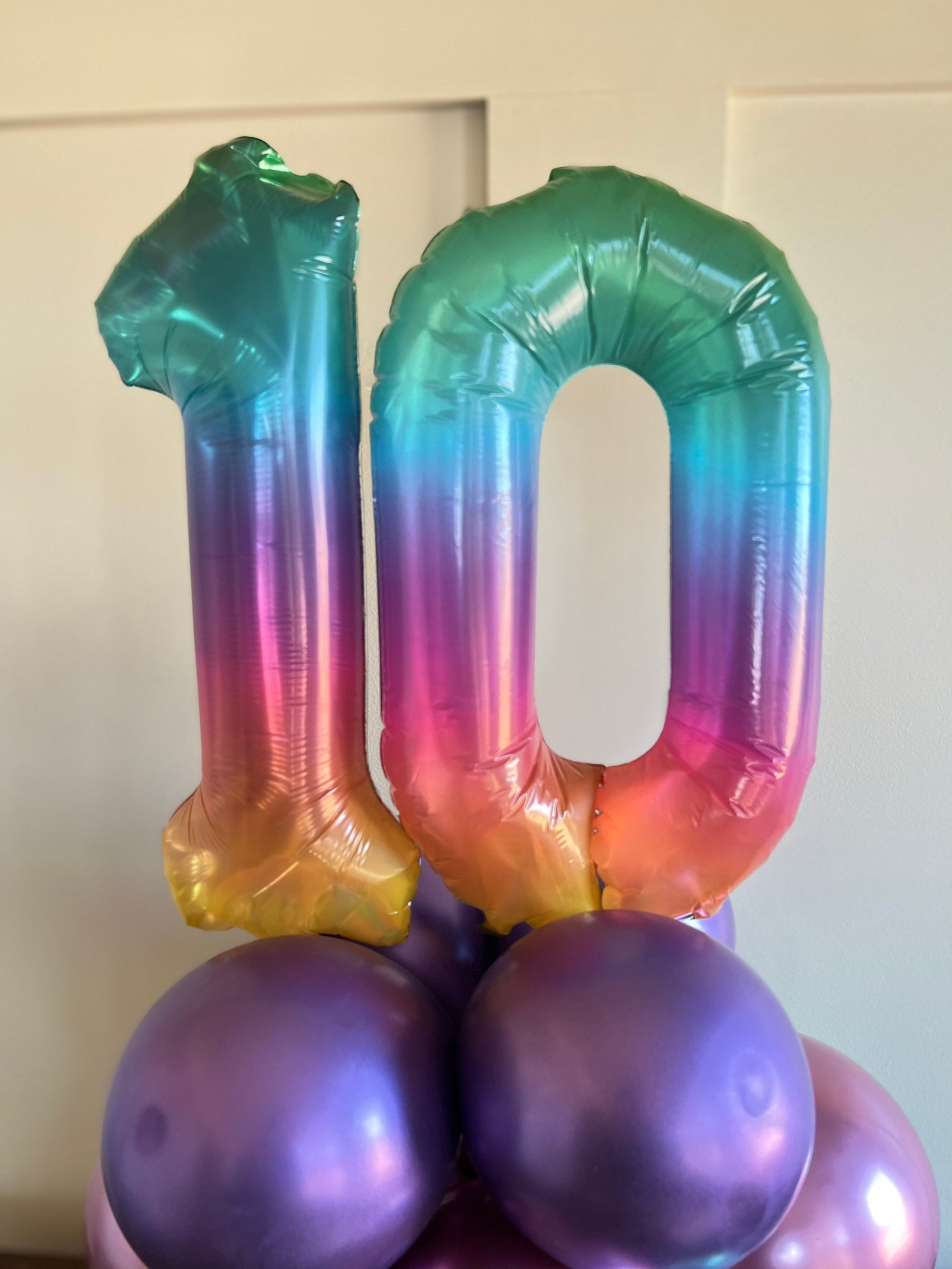 10th Birthday Balloon Centerpiece 10th Birthday Balloons Tenth Birthday ...