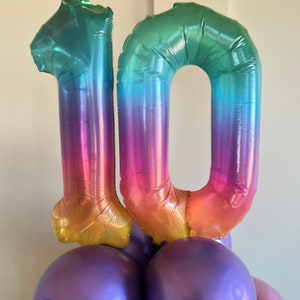 10th Birthday Balloon Centerpiece | 10th Birthday Balloons | Tenth ...