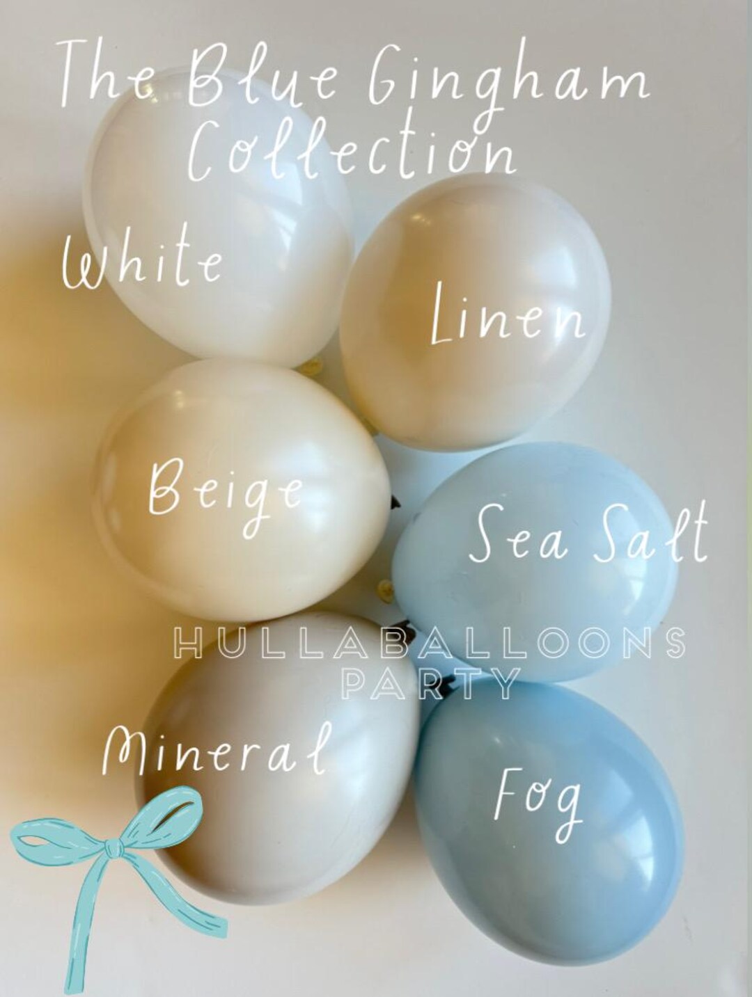 Blue Bow Balloons | Coquette Individual Balloons Create Your Own ...