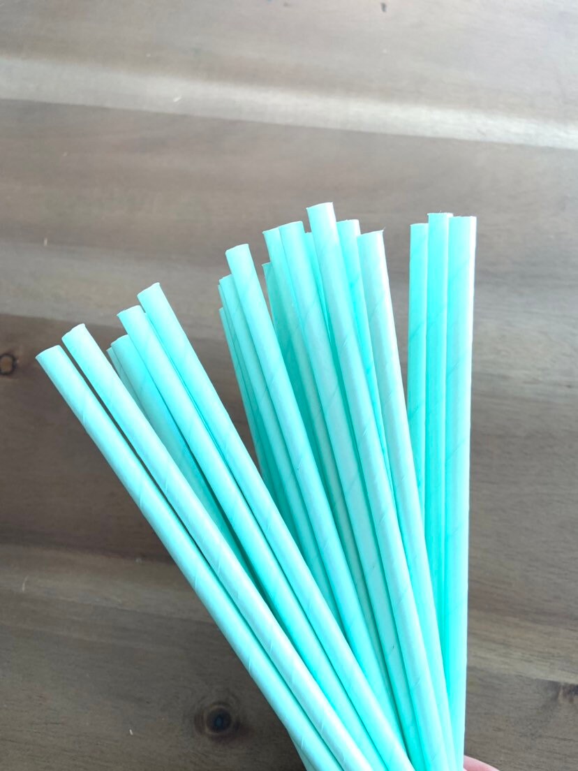 Mint Straws | Mint Party Decor | Mint First Birthday Party | Mint ...