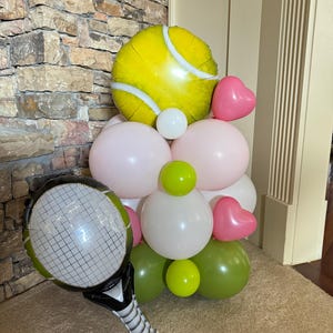 Perfect Match Balloon Tower | Tennis Balloon Tower Kit | Pink and Green ...