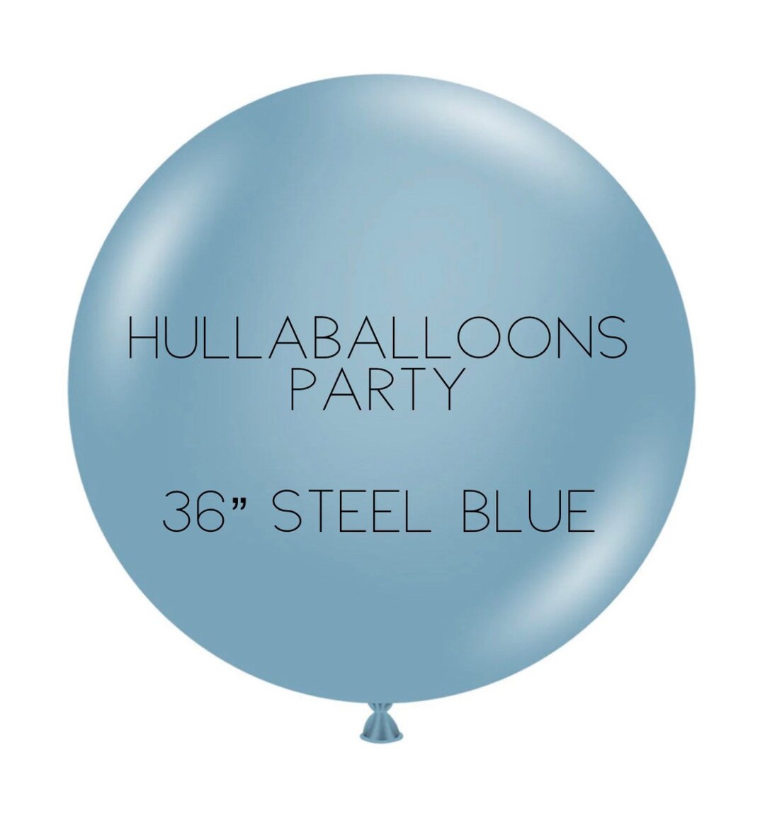 Jumbo 36” Steel Blue Balloons | Blue Latex Balloons | Dusty Blue ...