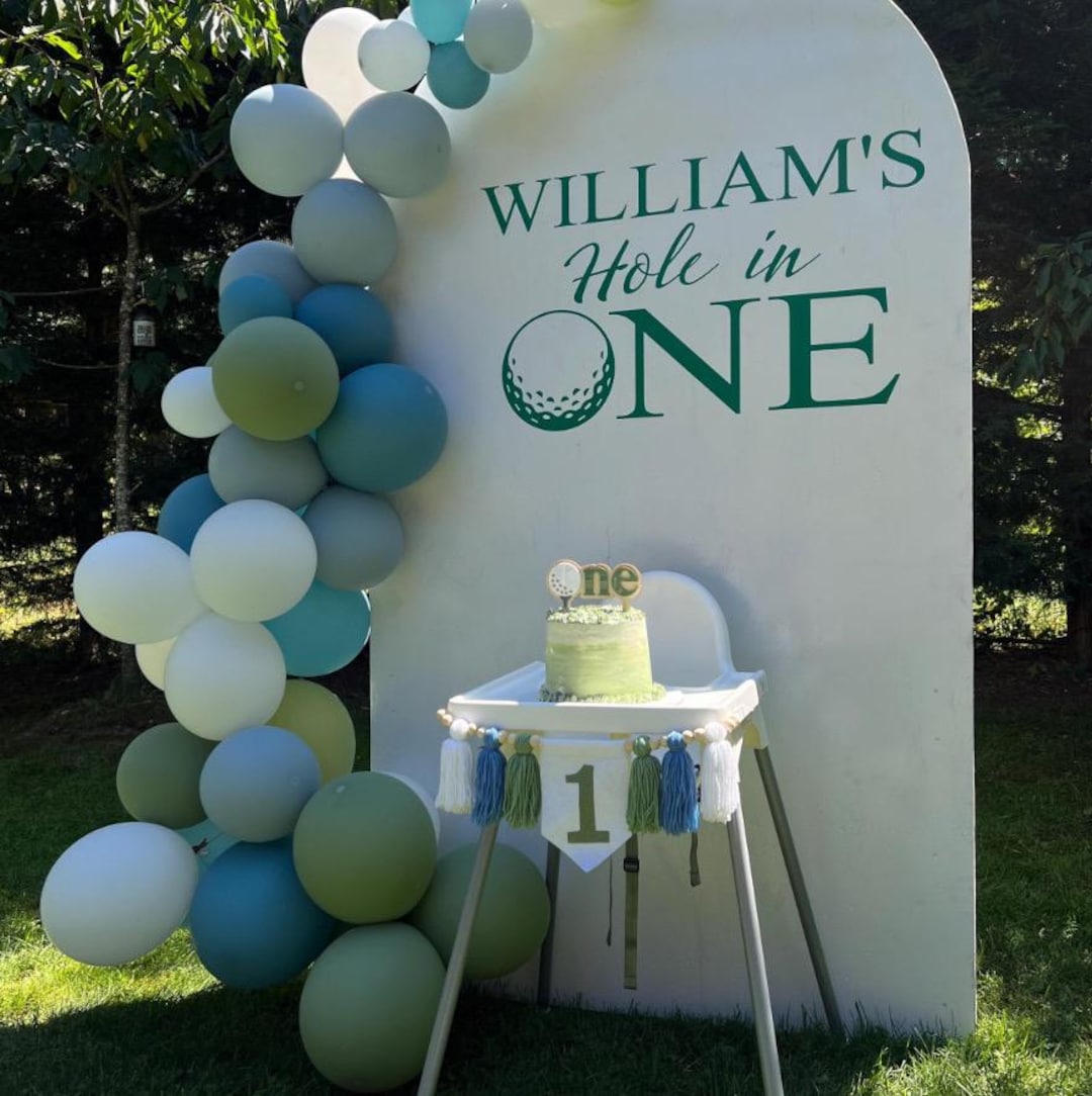 Hole in One Balloon Garland | Golf Birthday Party | Golf First Birthday ...