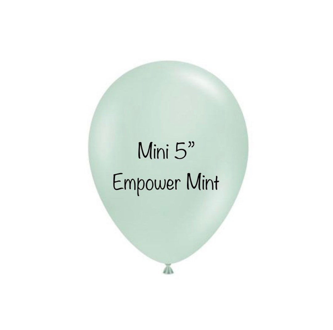 Mini Empower Mint Balloons Air Fill Mint Balloons Mini 5 - Etsy