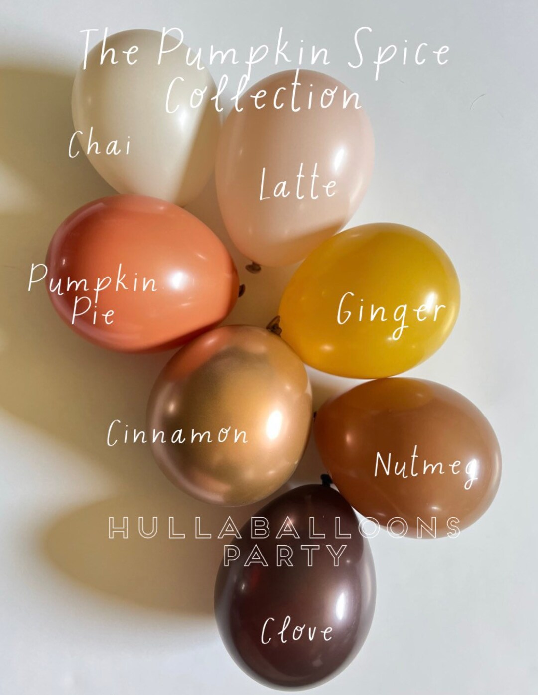 Pumpkin Spice Balloons | Individual Balloons Create Your Own Garland ...