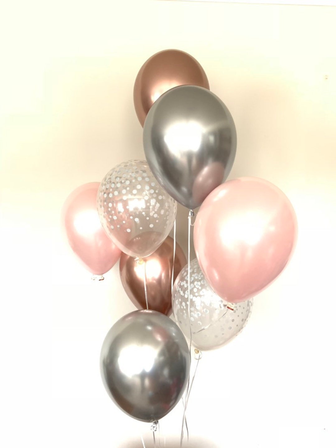 Pink Blush Balloons | Blush Balloons | Silver and Blush Balloons ...