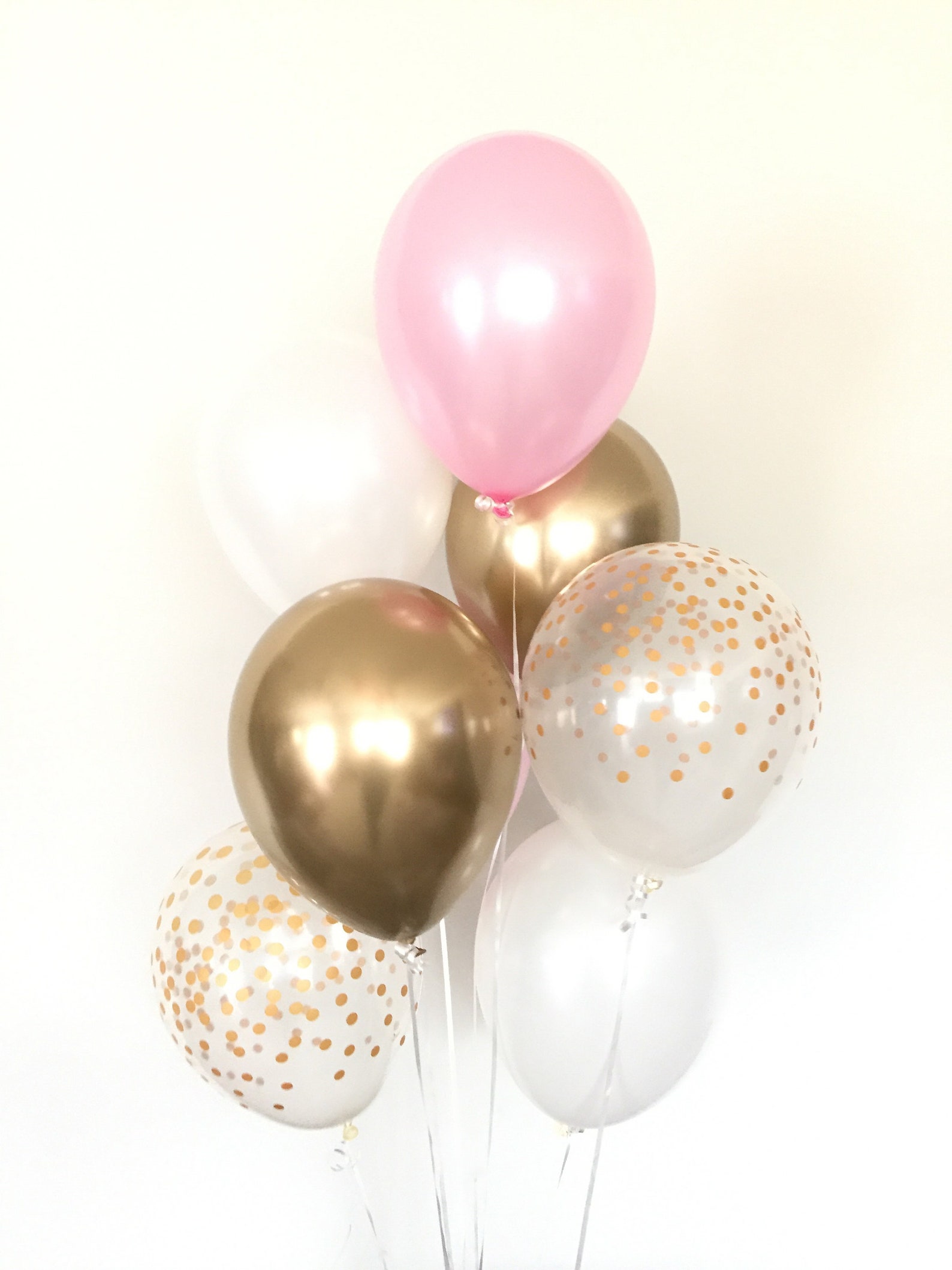 Pink and Gold Balloons Pink and Chrome Gold Balloons Pink - Etsy