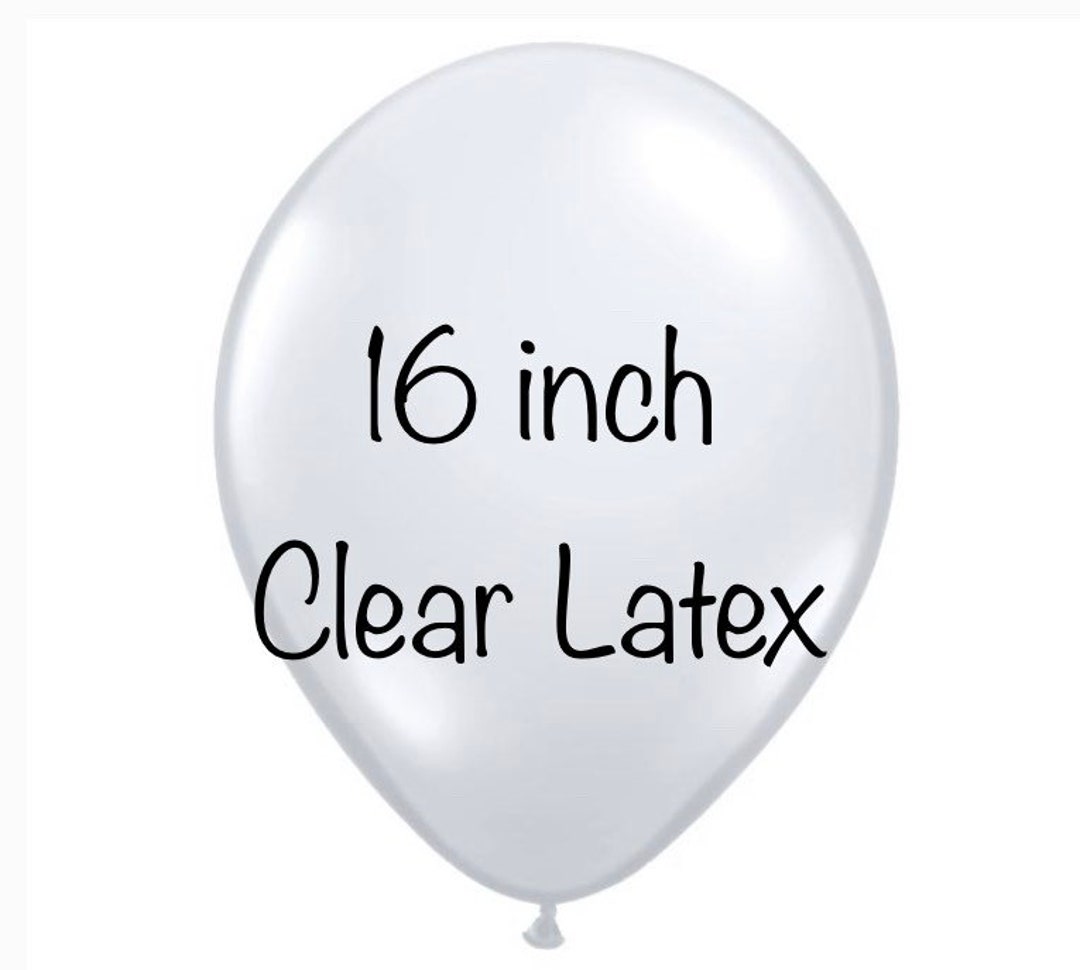 16” Clear Latex Balloons | 16 Inch Clear Balloons | Large Confetti ...