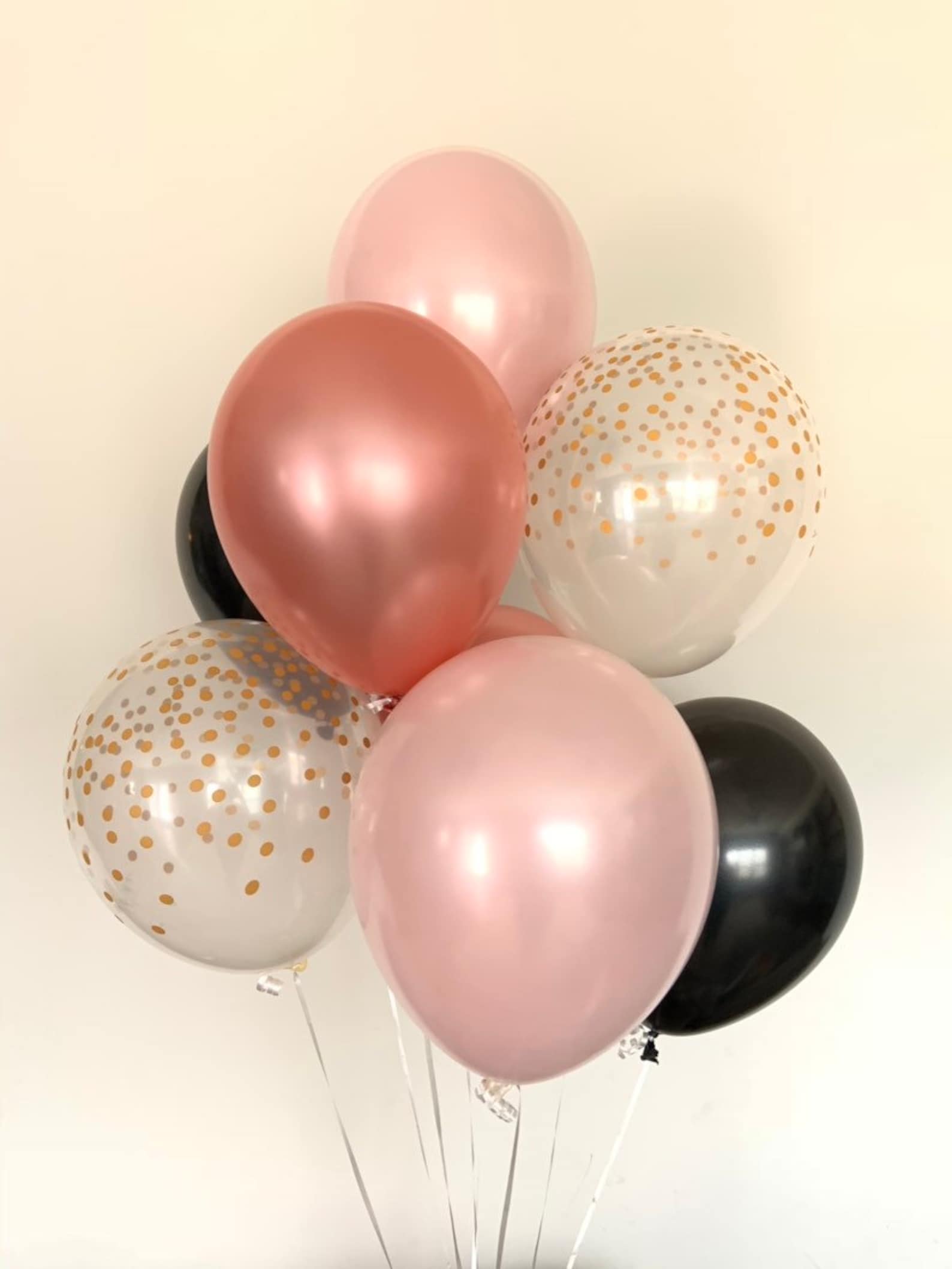 Pink Blush Balloons Blush and Black Balloons Black and - Etsy