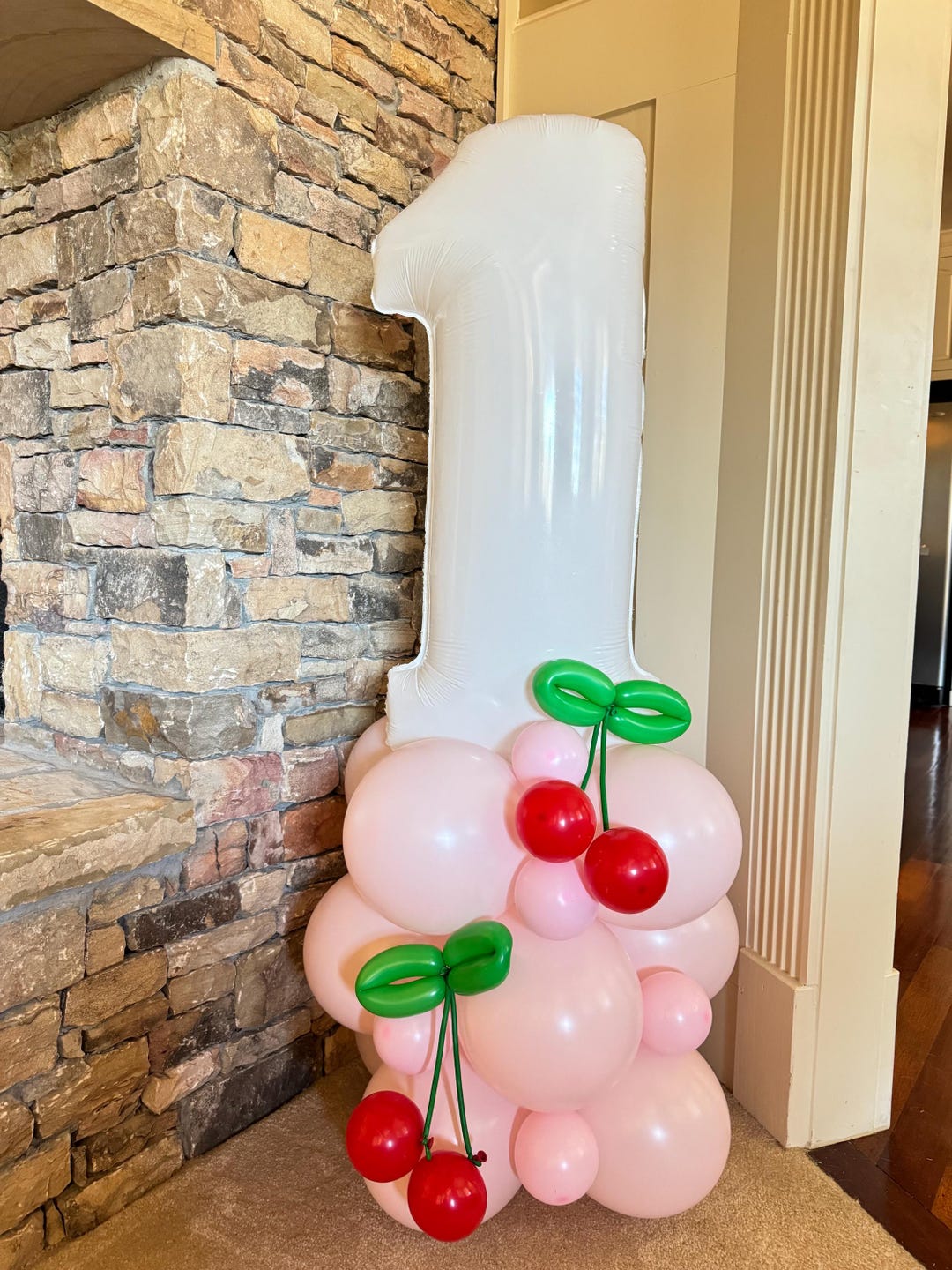Cherry Balloon Tower Kit | She’s Our Cherry on Top First Birthday ...