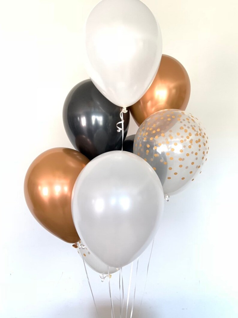 Black and Copper Balloons New Chrome Copper Balloons Black - Etsy