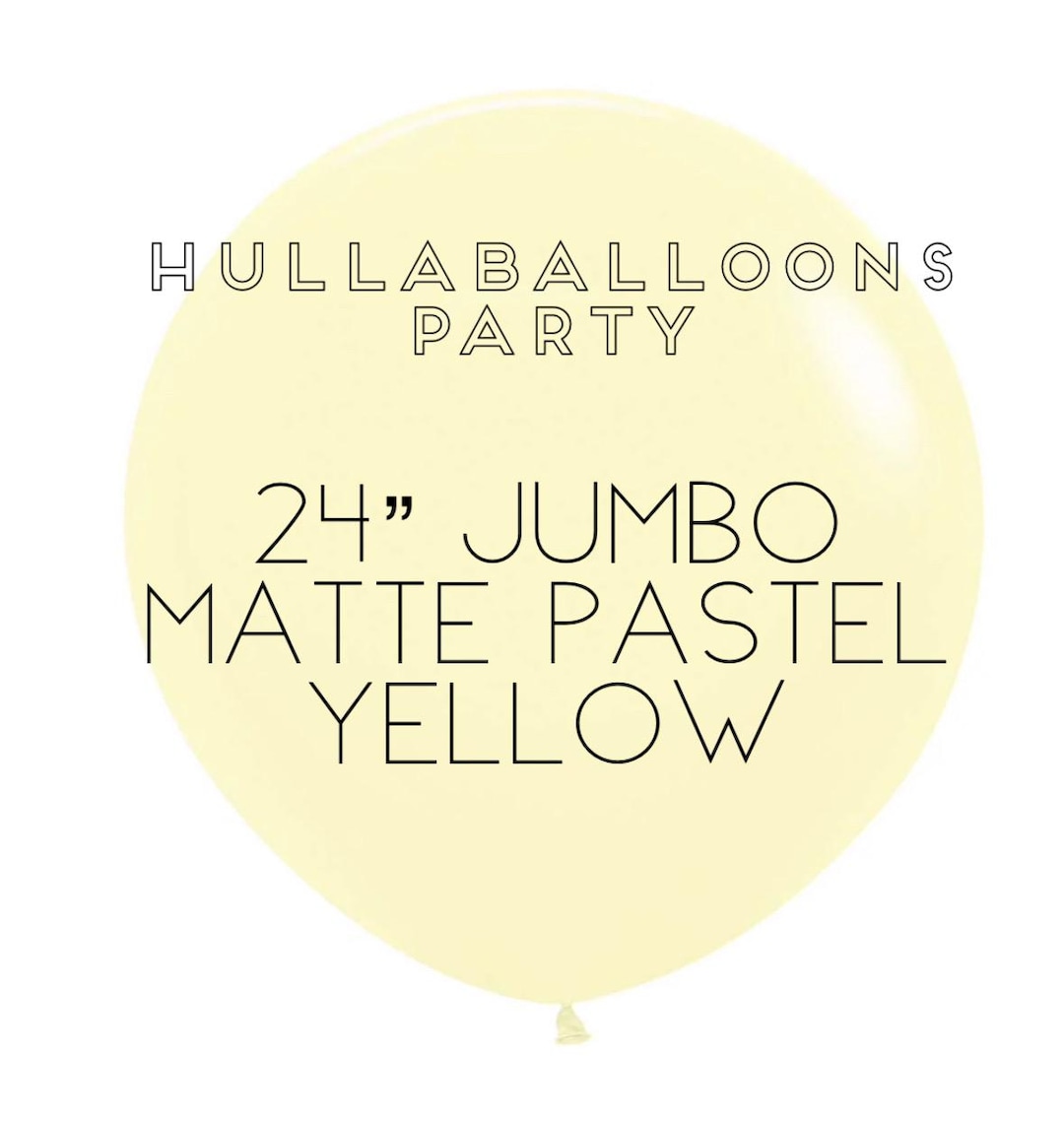Jumbo Matte Yellow Balloons | 24" Pastel Yellow Balloon | Large Yellow ...