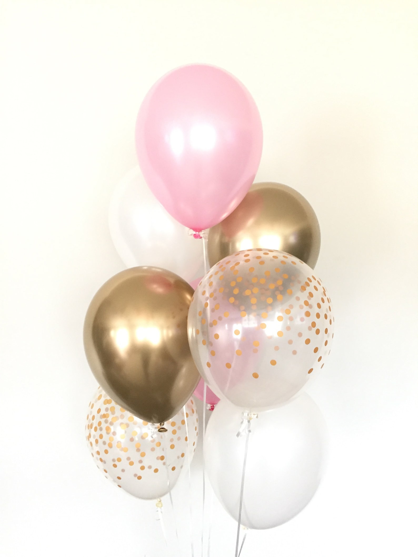 Pink and Gold Balloons Pink and Chrome Gold Balloons Pink - Etsy