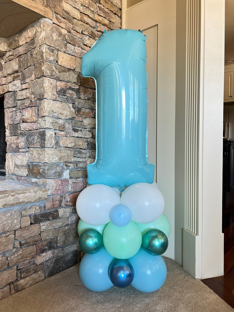 Under the Sea Balloon Tower Kit Shark Balloon Centerpiece - Etsy