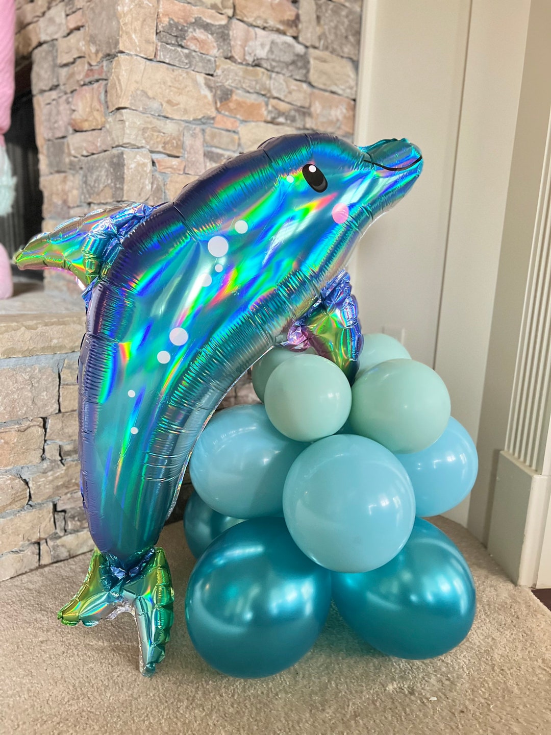 Dolphin Balloon Centerpiece | Dolphin Birthday Balloons | Under the Sea ...