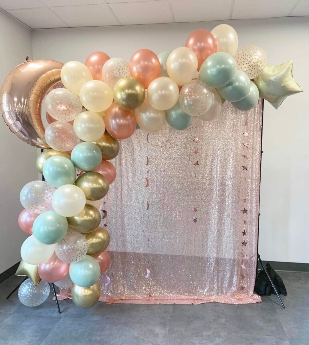 Sage Twinkle Little Star Balloons | Rose Gold Twinkle Little Star Baby ...
