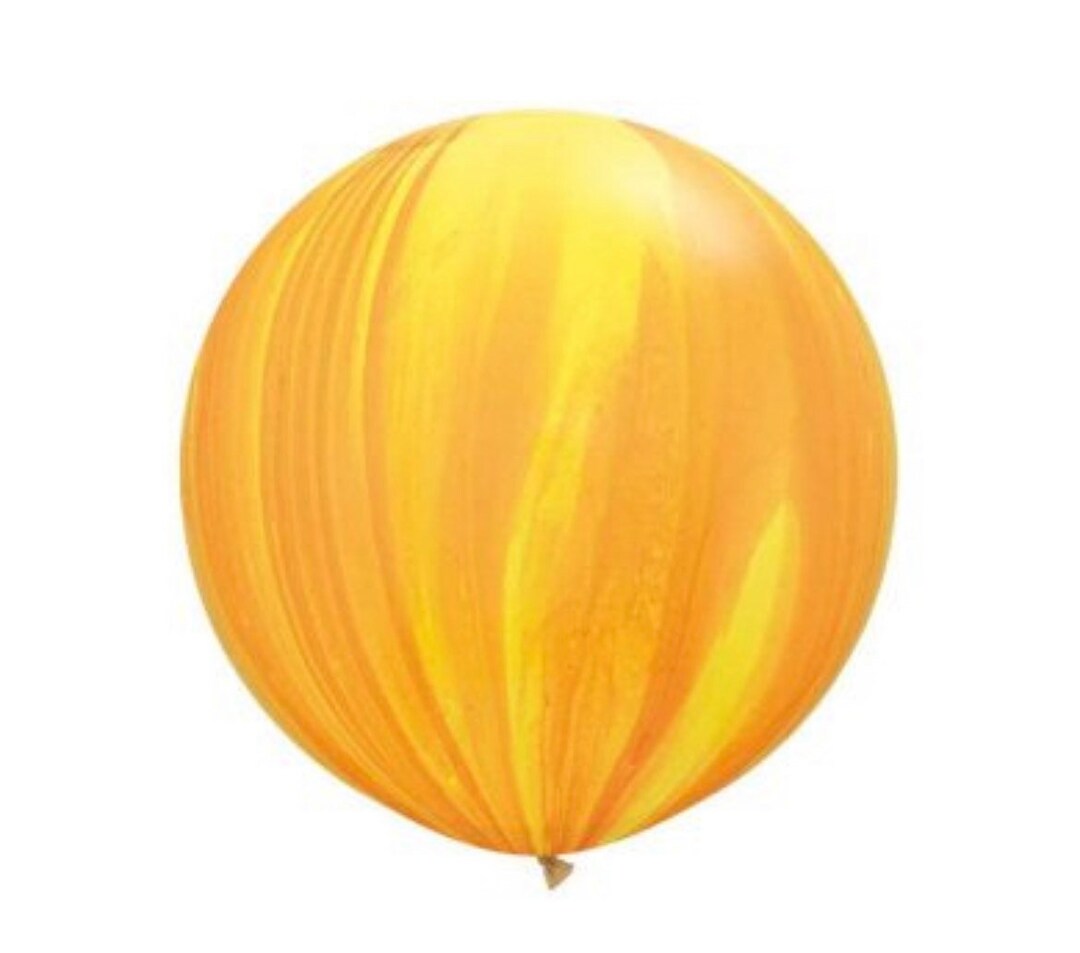 Jumbo Yellow Balloons 3' Yellow Orange Agate Balloon Large Agate ...