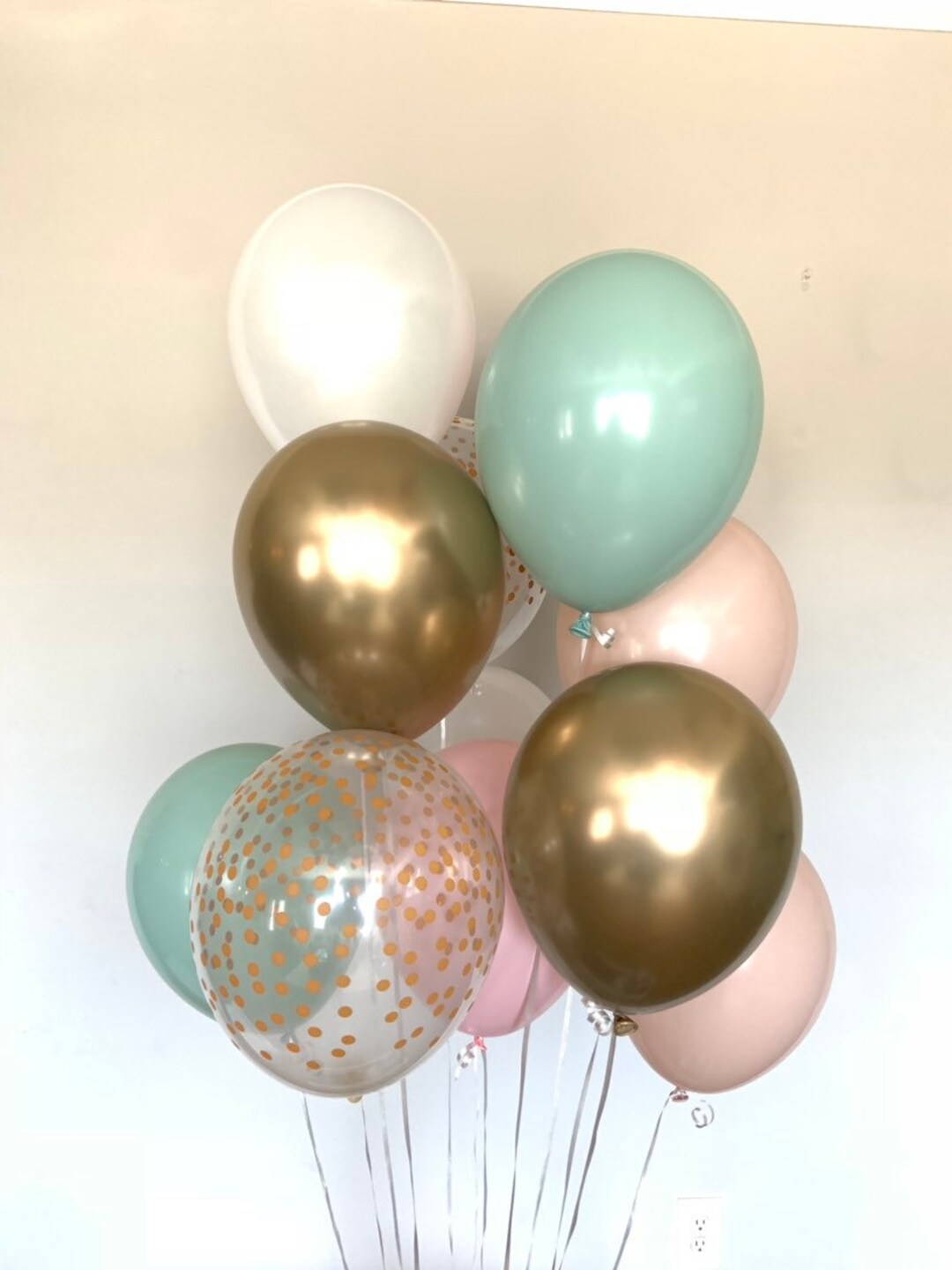 Mint and Cameo Balloons | Mint and Blush Balloons | Boho Birthday ...
