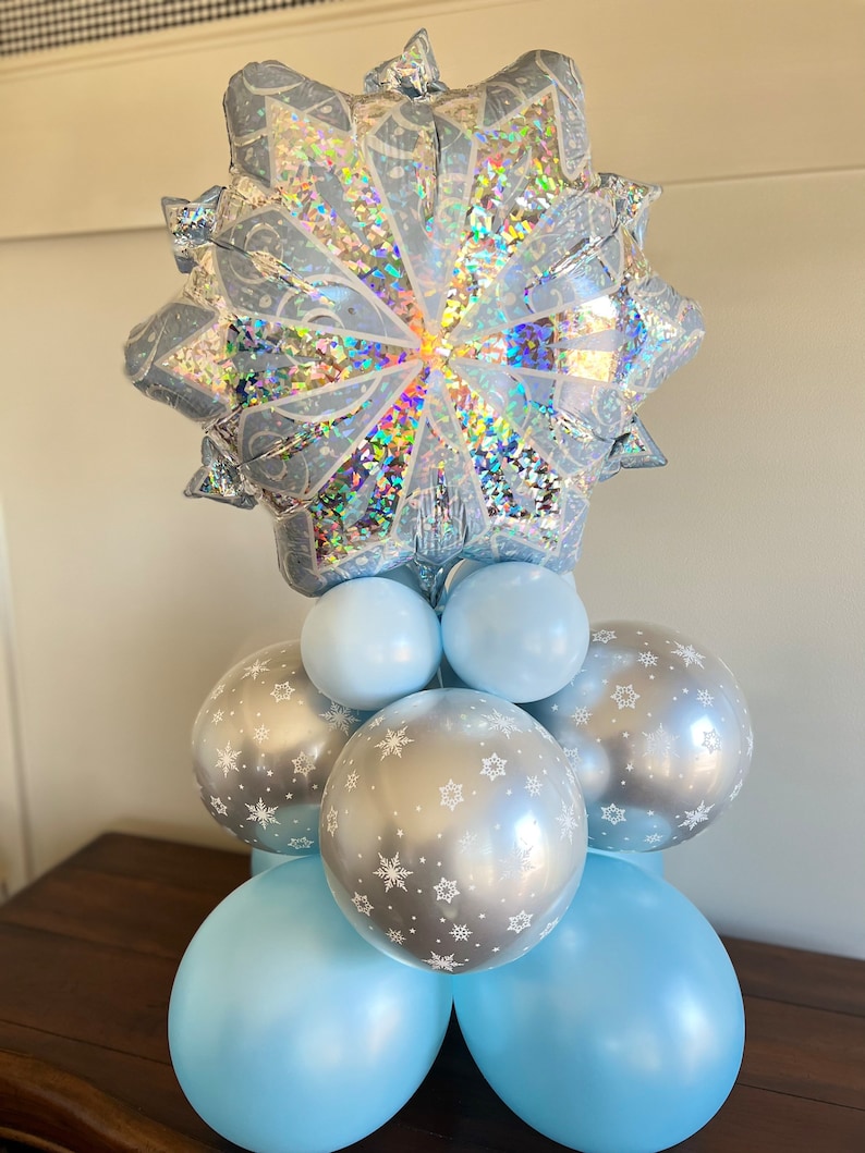 Snowflake Balloon Centerpiece DIY Kit Winter Gender Reveal - Etsy
