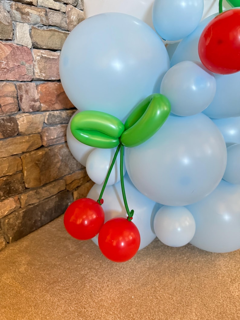 Cherry Balloon Tower Kit | She’s Our Cherry on Top First Birthday ...