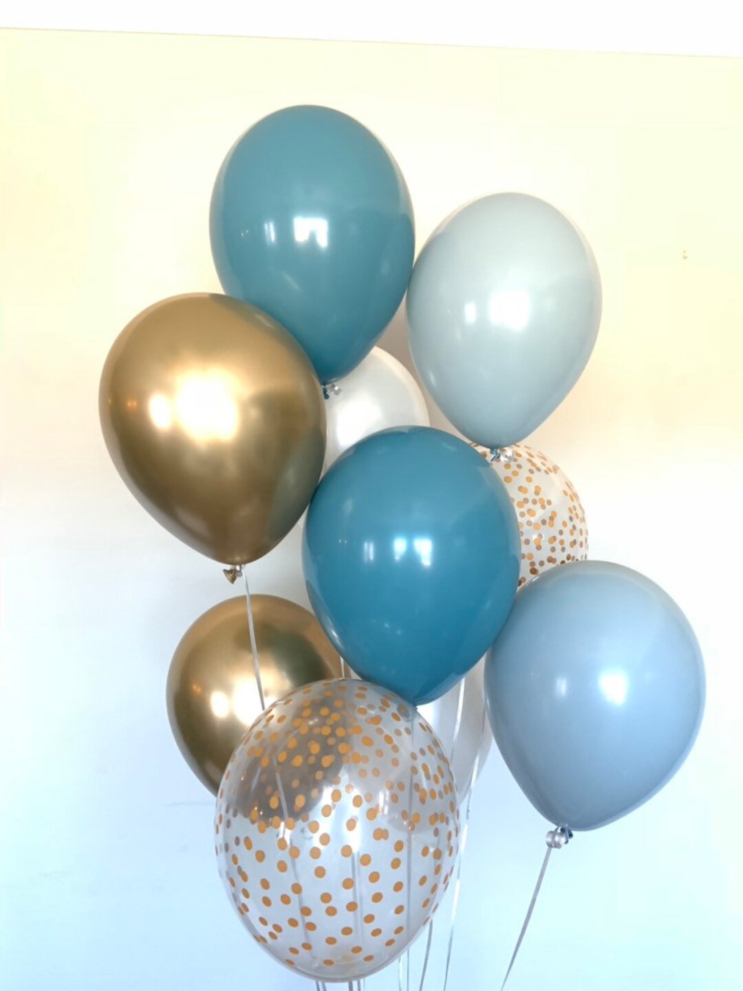 Steel and Fog Balloons | Blue and Gold Balloons | Something Blue | Gold ...