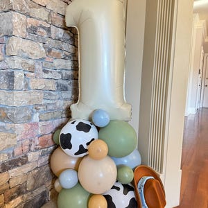 Little Cowboy Balloon Tower Kit | First Rodeo Balloons | Cowboy ...