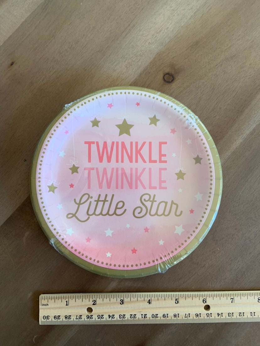 Pink Twinkle Little Star Baby Shower Decor | Pink First Birthday Party ...