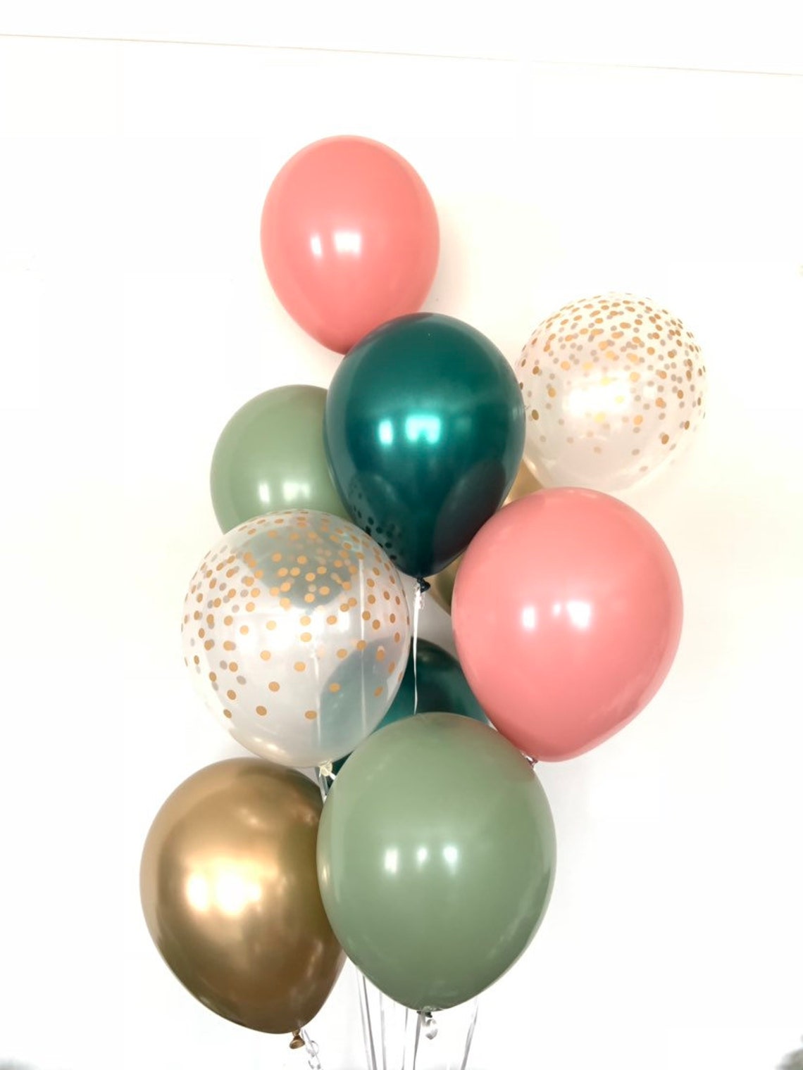Green and Rose Balloons | Light Green Wedding Decor | Green and Blush ...