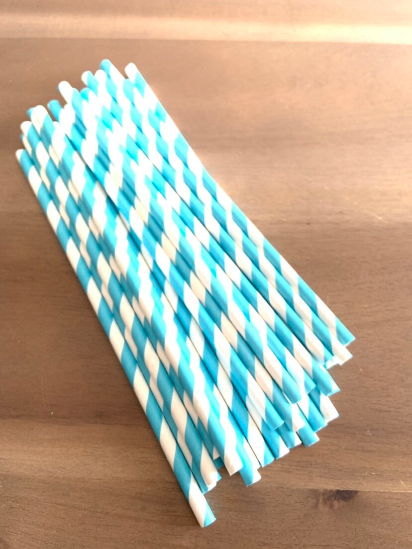 Blue Straws | Blue Party Decor | Blue and White Straws | It's A Boy ...