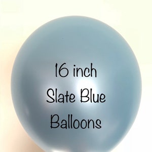 16” Slate Blue Balloons | Slate Wedding Decor | Slate Bridal Shower ...