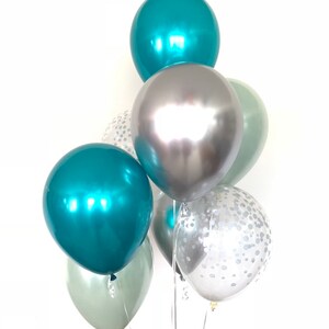Sage Green Balloons | Silver Sage Bridal Shower Decor | Teal and Sage ...