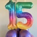15th Birthday Balloon Centerpiece 15th Birthday Balloons Fifteenth ...