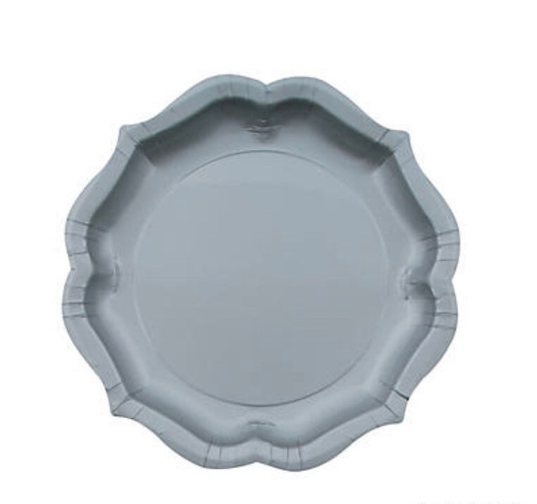 Silver Paper Plates | Silver Tableware | Silver Party Decor | Elegant ...