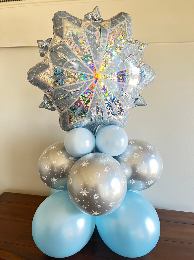 Snowflake Balloon Centerpiece DIY Kit Winter Gender Reveal - Etsy