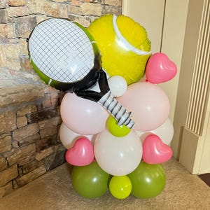 Perfect Match Balloon Tower | Tennis Balloon Tower Kit | Pink and Green ...
