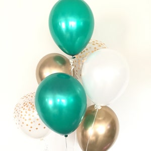 Green and Gold Balloons | Emerald Green Balloons | Green Birthday Party ...
