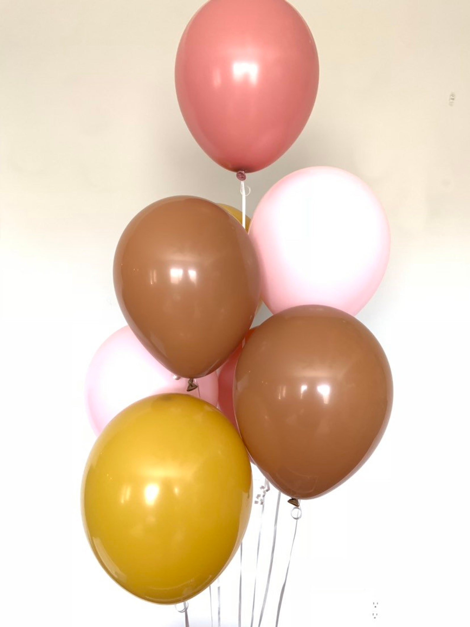 Boho Rainbow Balloons Rosewood and Matte Pink Balloons - Etsy