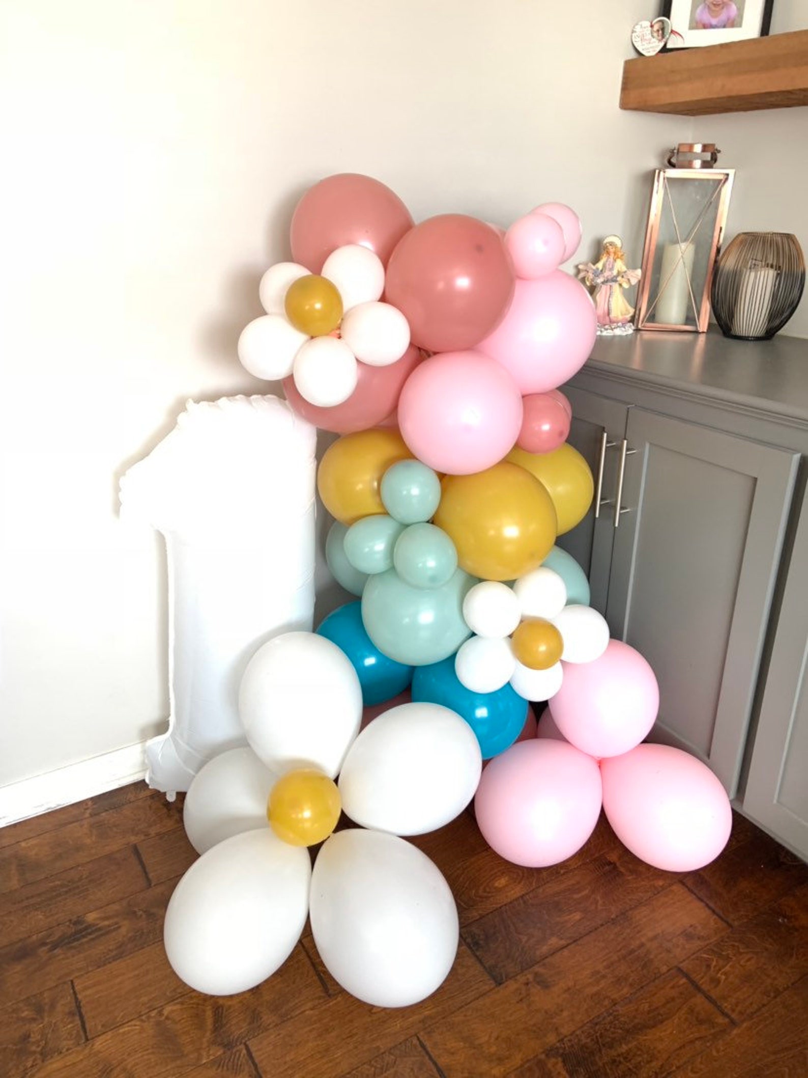 Boho Balloon Garland | Daisy Balloons Boho Rainbow Baby Shower | Boho ...