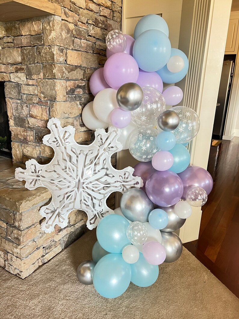 Snowflake Balloon Garland Baby Its Cold Outside Bridal - Etsy