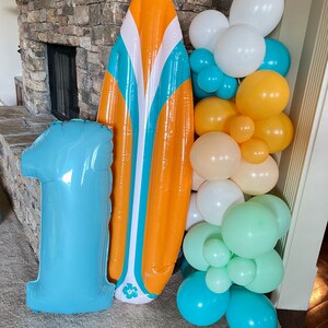 Surfs up Balloon Garland DIY Kit | Blue 1 & Surf Board Sold Separately ...