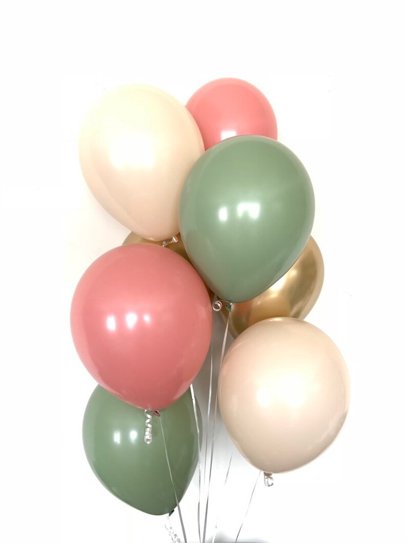 Green and Rose Balloons | Light Green Wedding Decor | Green and Blush ...