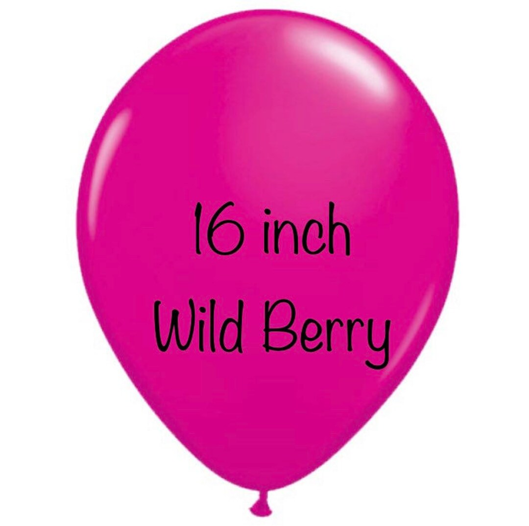 16 Inch Wild Berry Balloons | Hot Pink Birthday Party Decor | Hot Pink ...