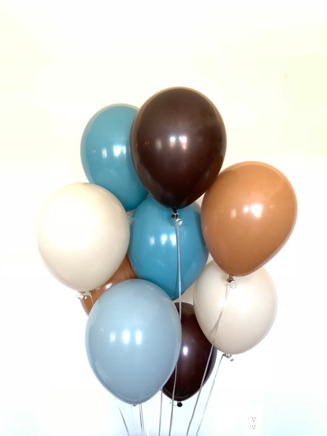 Steel and Fog Balloons | Blue and Mocha Balloons | Something Blue ...